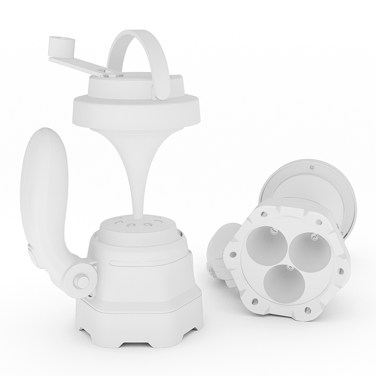 3d model led lantern flashlight dynamo