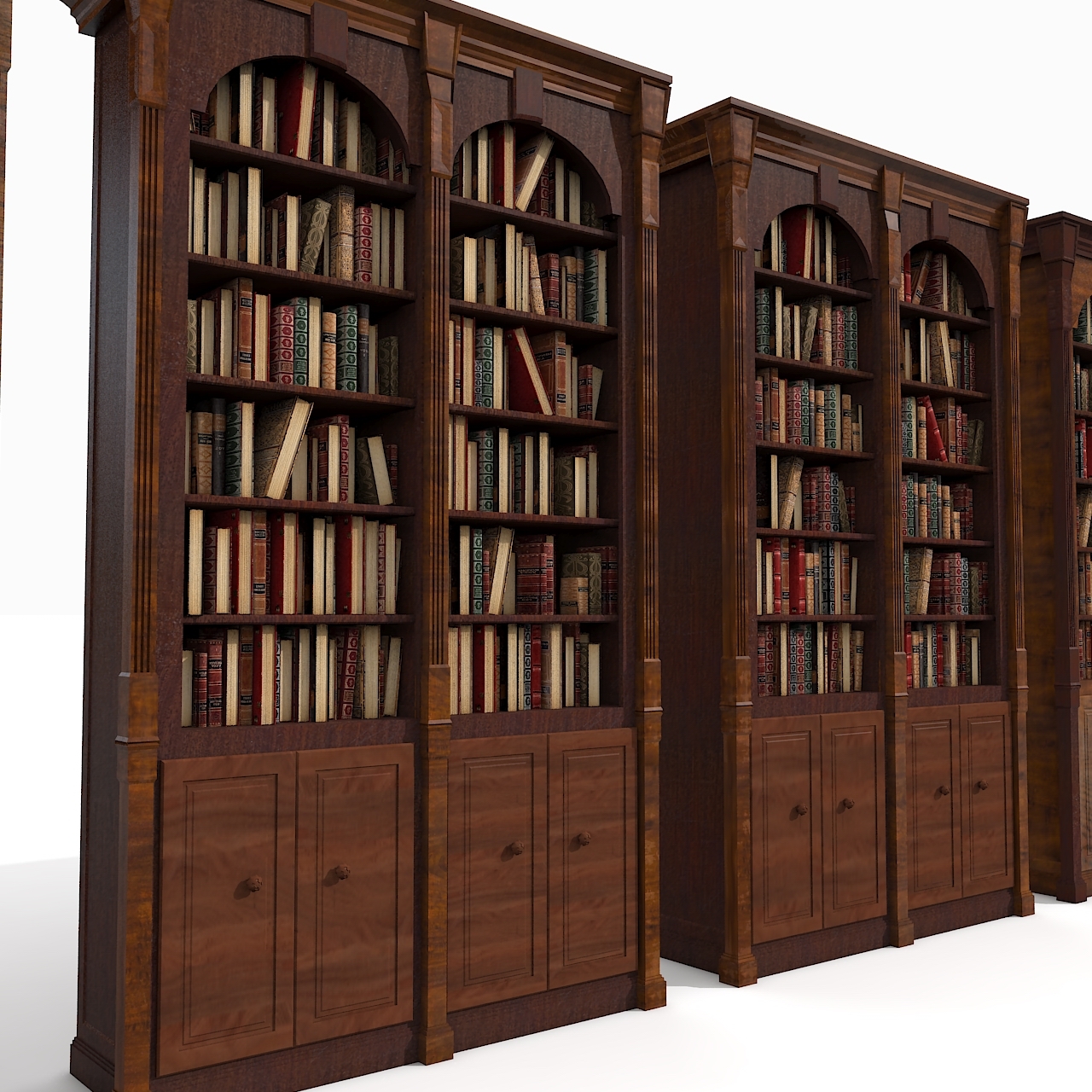 set bookcases 3d model