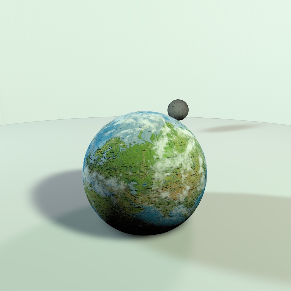 3d model planet earth moon globe