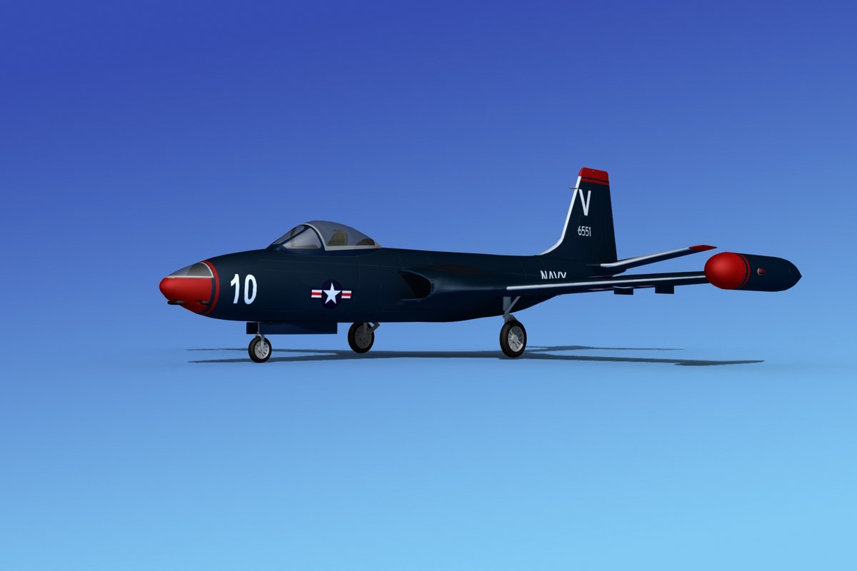 3d model korean f2h banshee jet fighter
