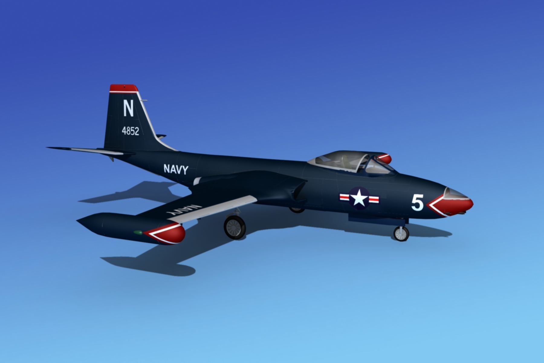 modelo 3d McDonnell F2H-4 Banshee V04 - TurboSquid 867685