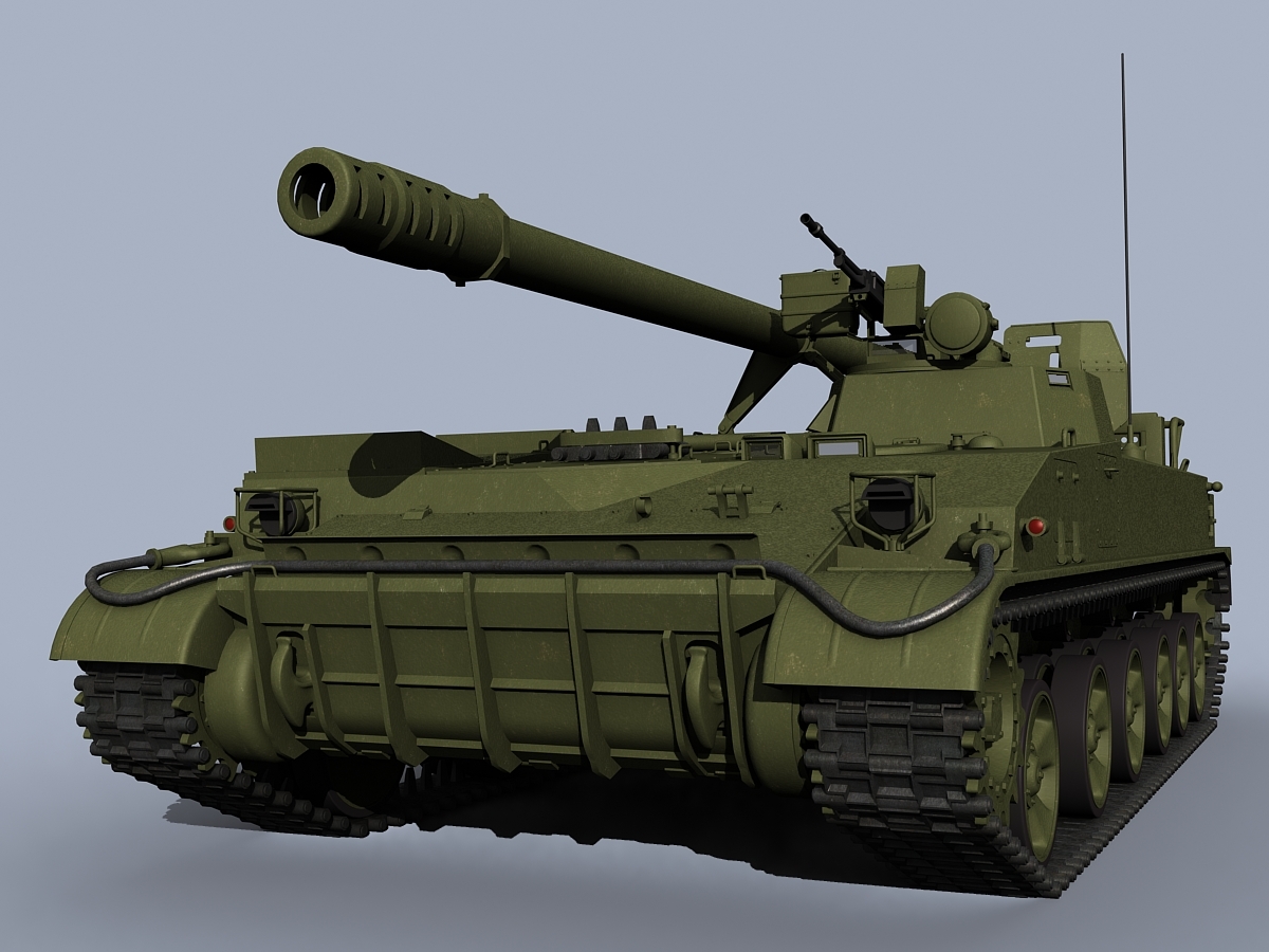 3d model 2s5 giatsint-s artillery