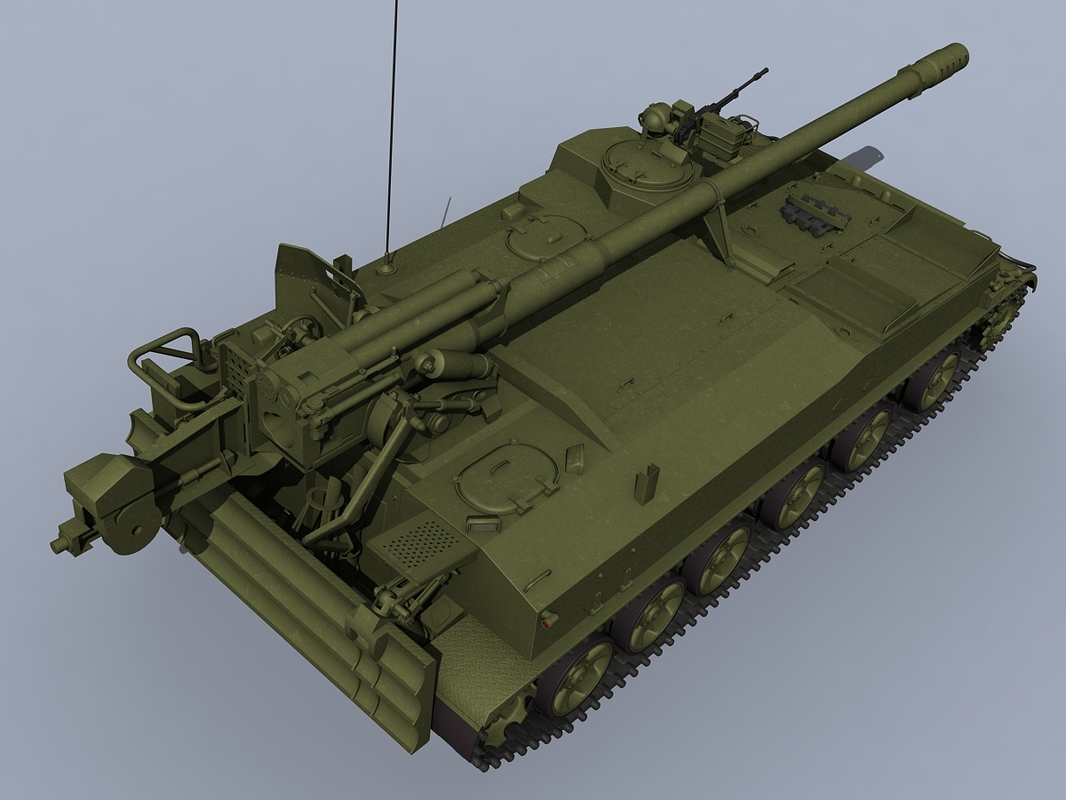 3d model 2s5 giatsint-s artillery