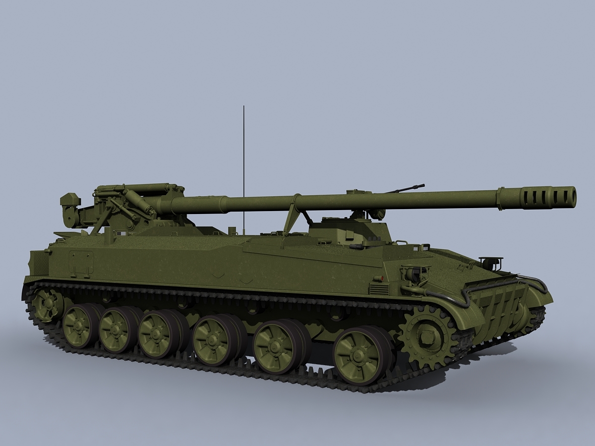 3d model 2s5 giatsint-s artillery