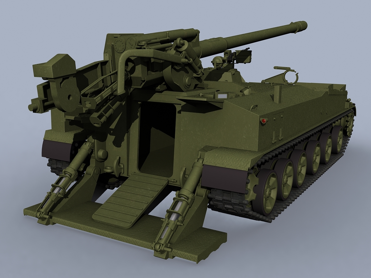 3d model 2s5 giatsint-s artillery