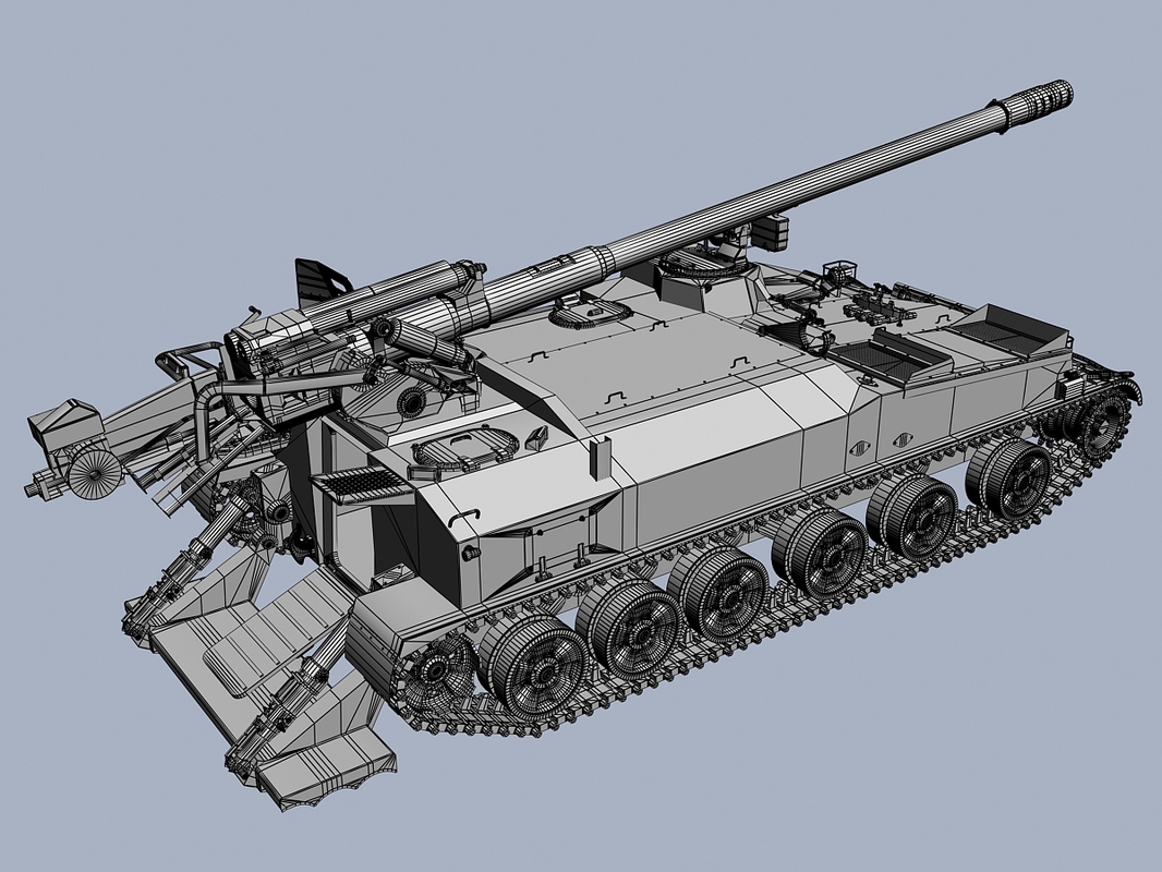 3d model 2s5 giatsint-s artillery