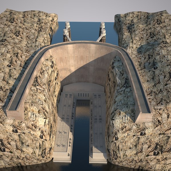 3d model dam hydro electric