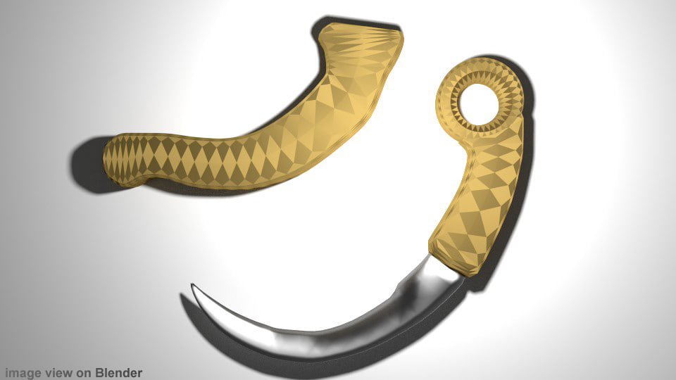 modelo 3d Karambit - hoja de curva tradisional - TurboSquid 868088