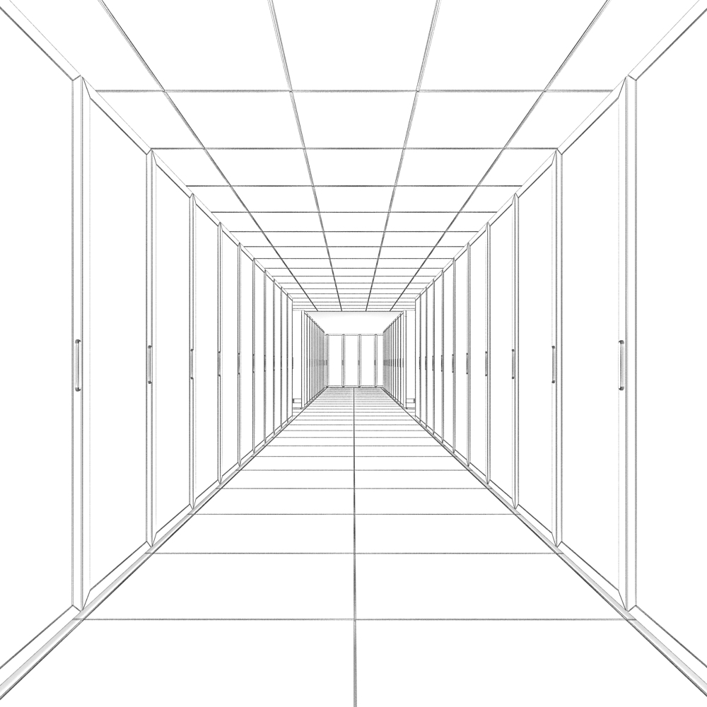 3d server room model