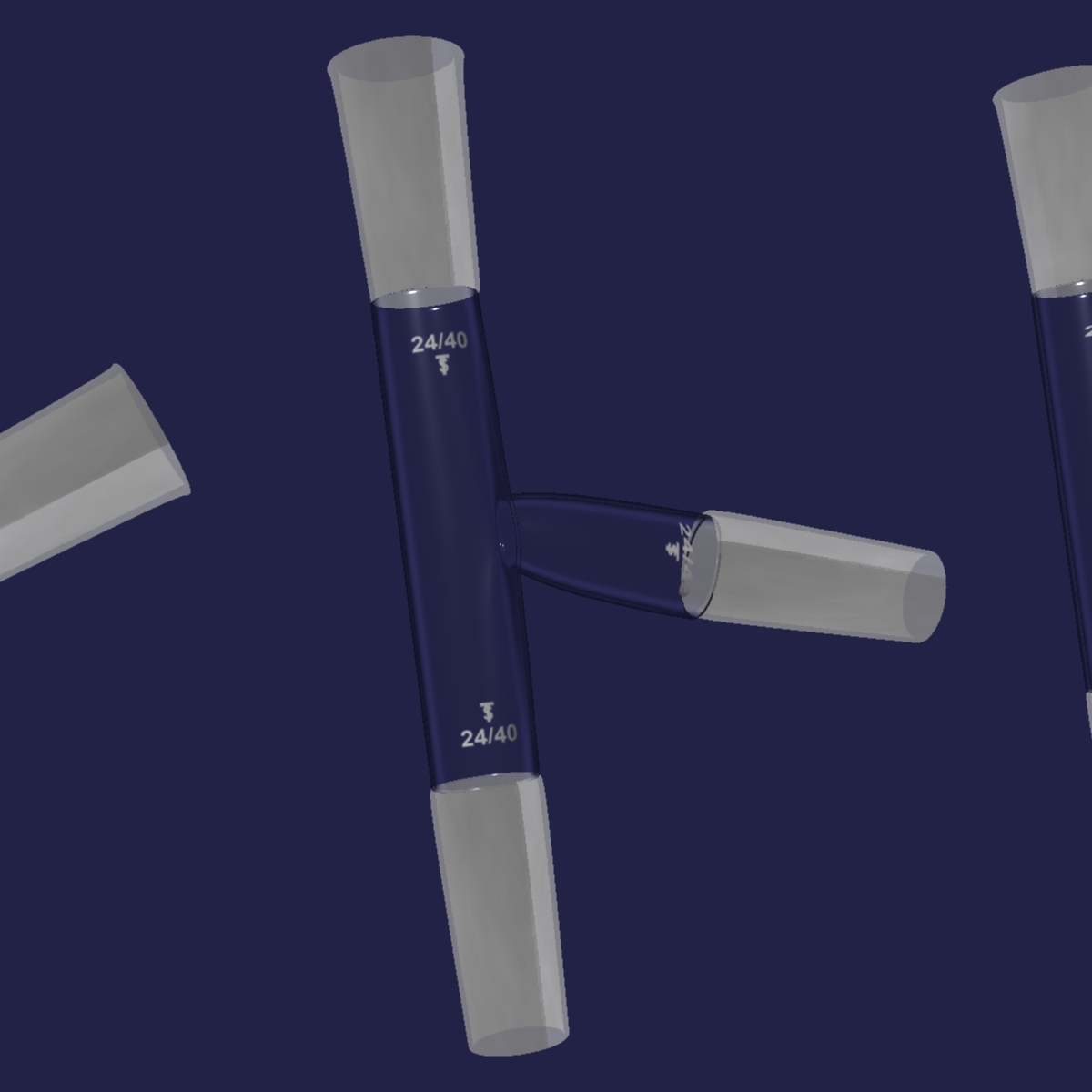 adapters chemical glassware 3d obj