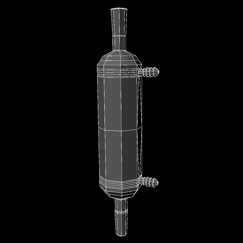 3d model condensers chemical glassware
