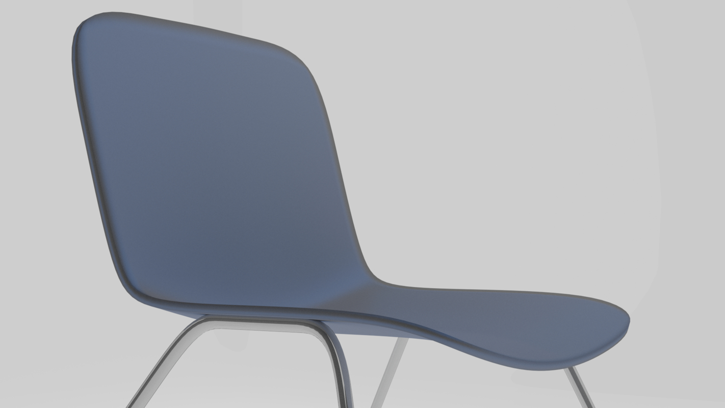 blender cycles rendered modern chair 3d model