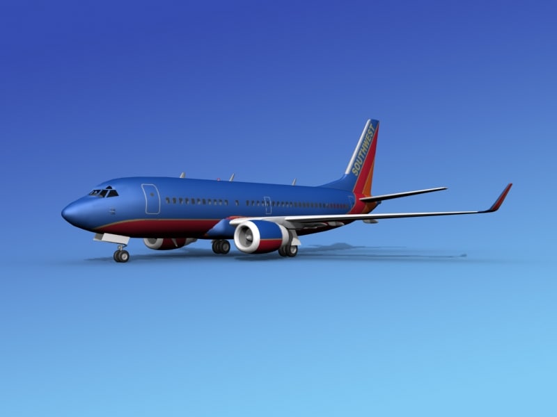 3d model of boeing 737-700 737 airlines