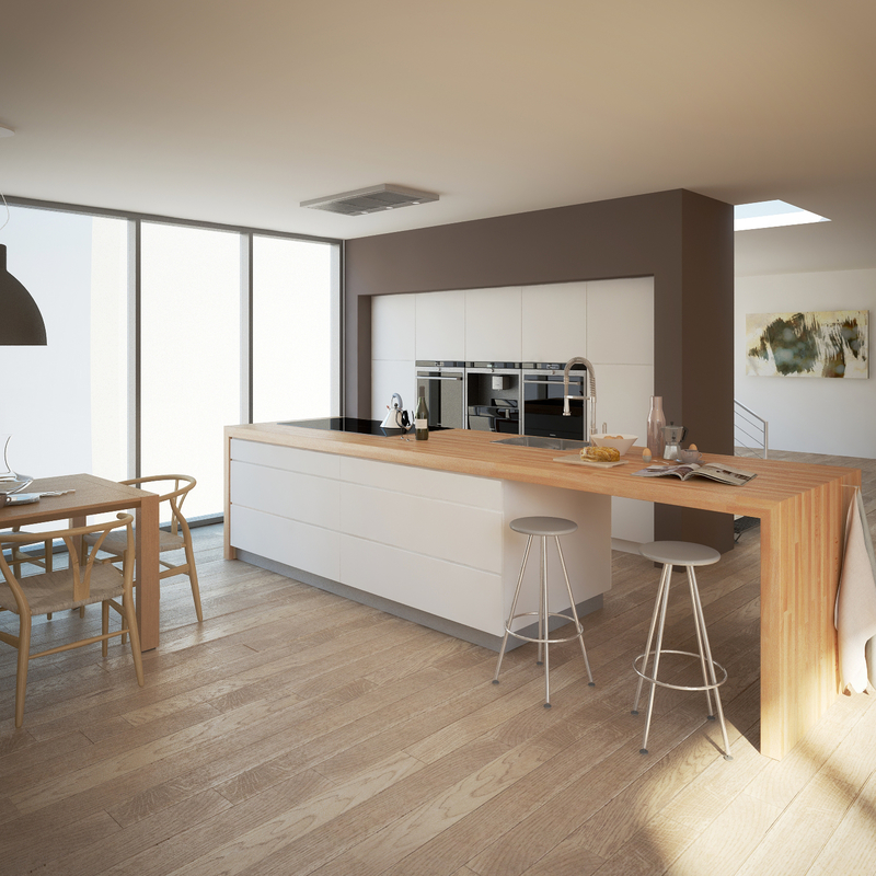 3d realistic modern kitchen interior model