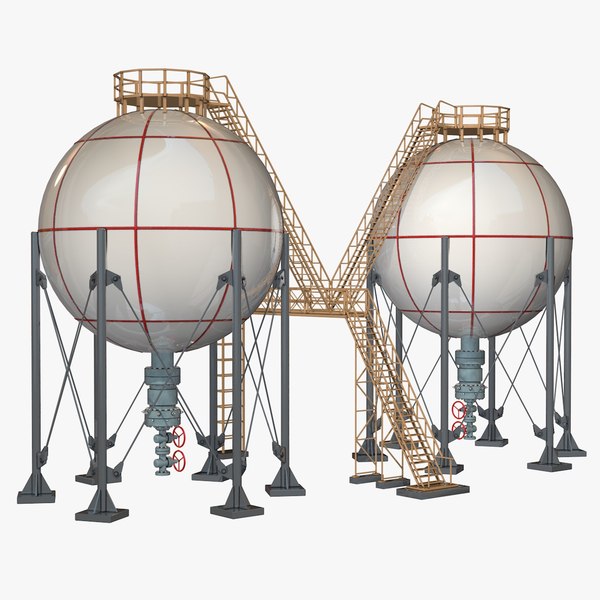 modelo 3d Tanques esféricos de almacenamiento - TurboSquid 868553