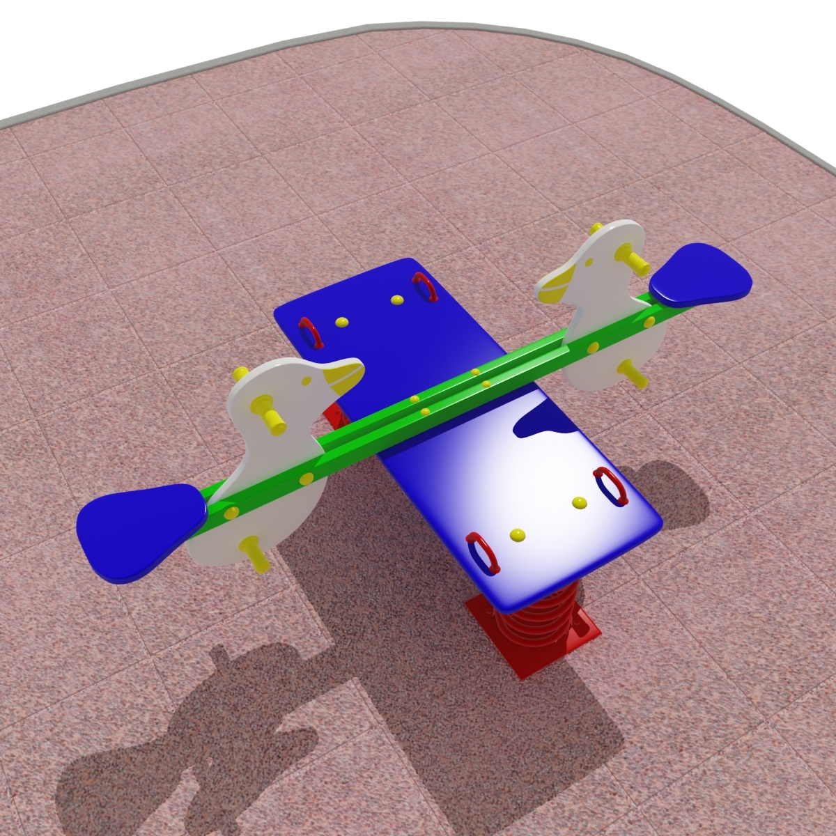 playground rocking slide 3d max