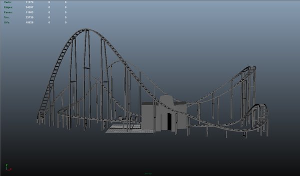 roller coaster 3d model