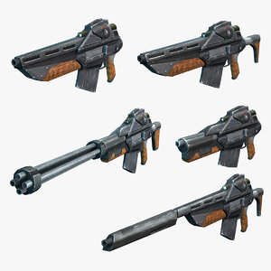 maya smooth rifle gun