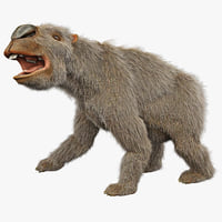 extinct diprotodon 3d model