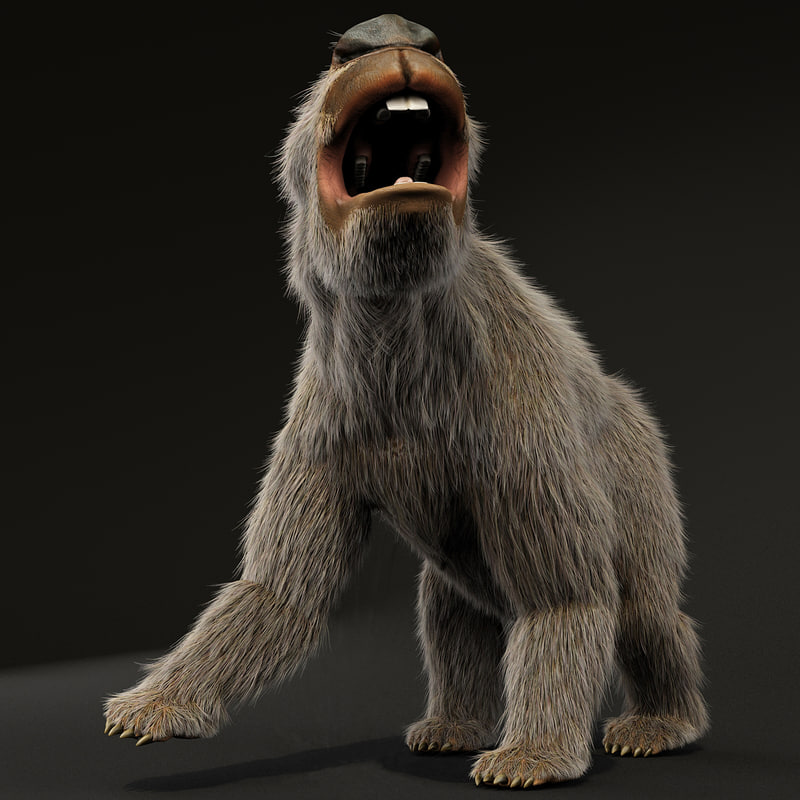 3d model diprotodon fur