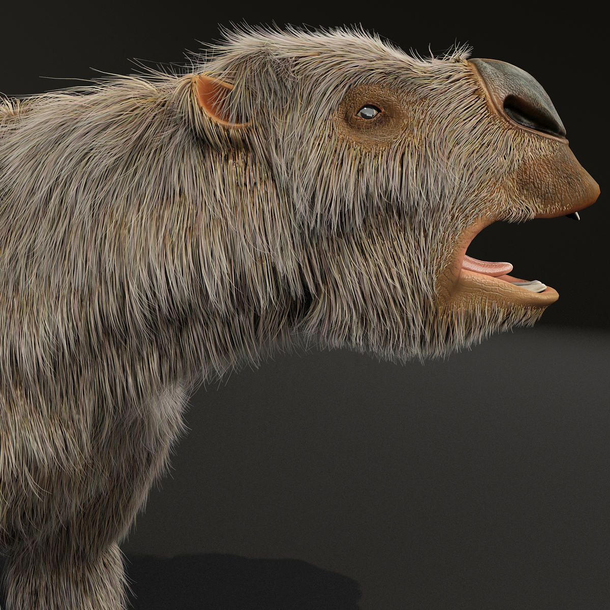 3d model diprotodon fur