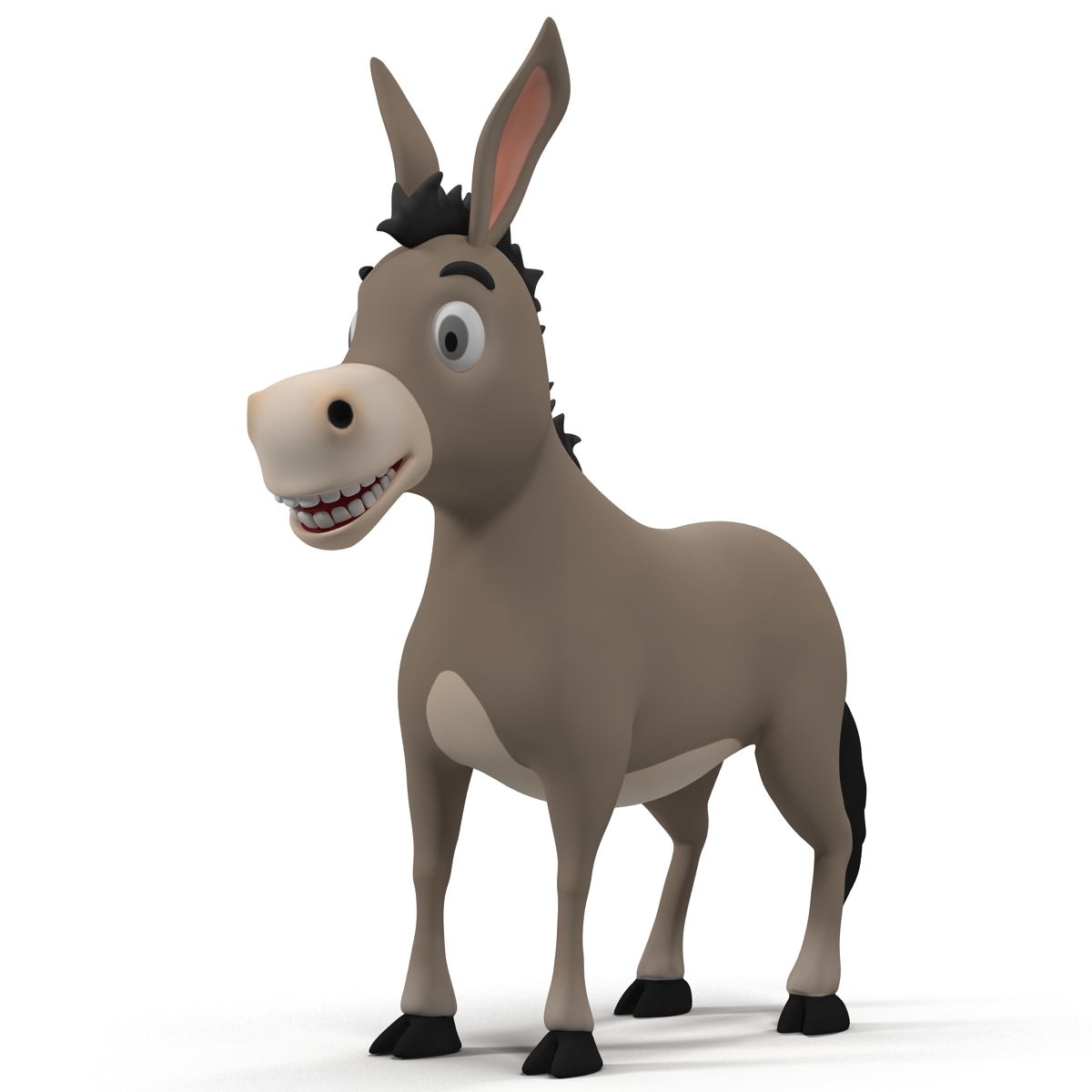 3d max cartoon donkey rigged