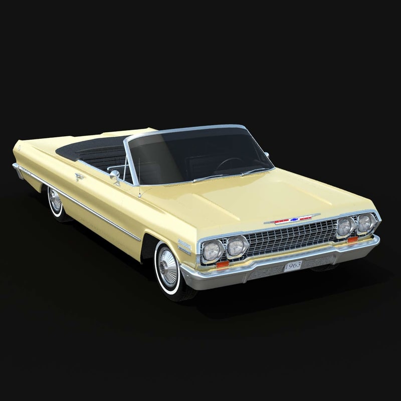 3d model of impala 63 convertible