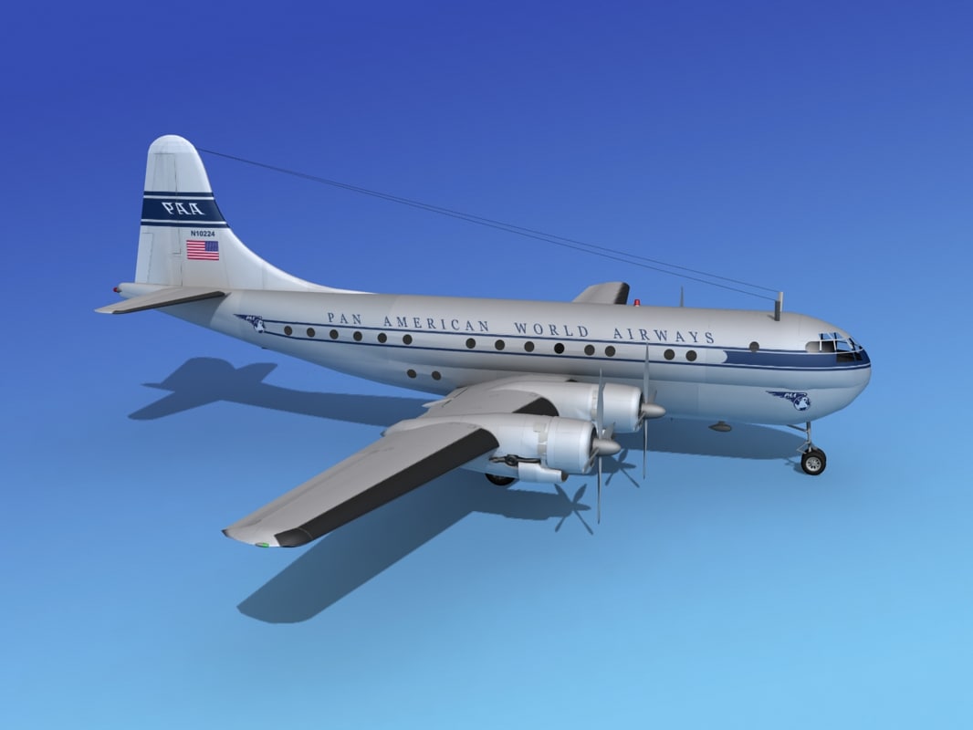 stratocruiser boeing 377 3d obj