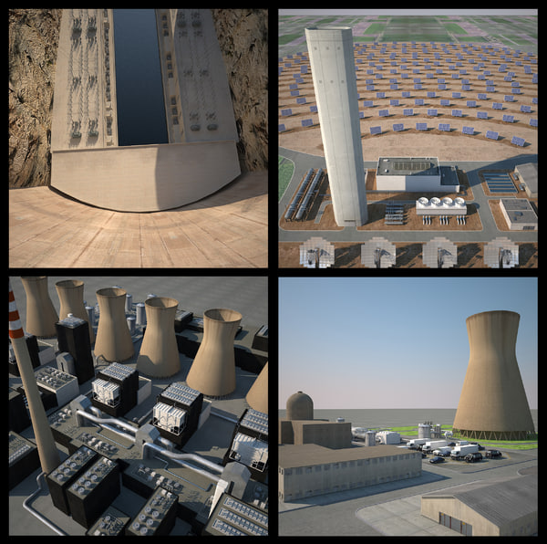 nuclear powerplant buildings 3d 3ds