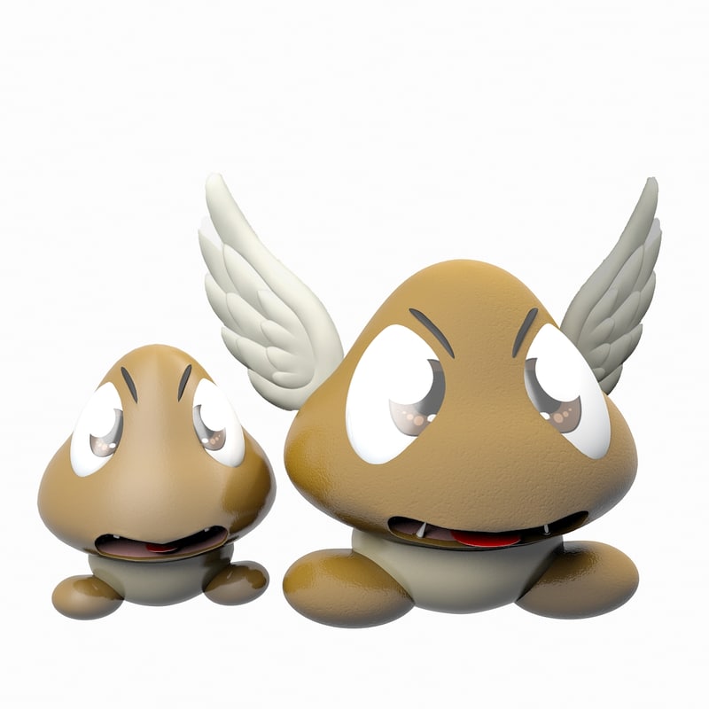 3d model creature goombas
