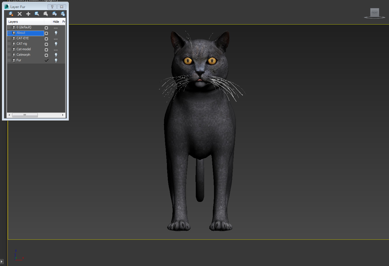 3ds max cat hairfarm animation