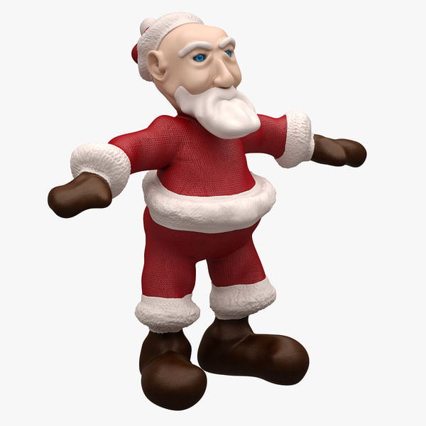 3d santa cartoon character model