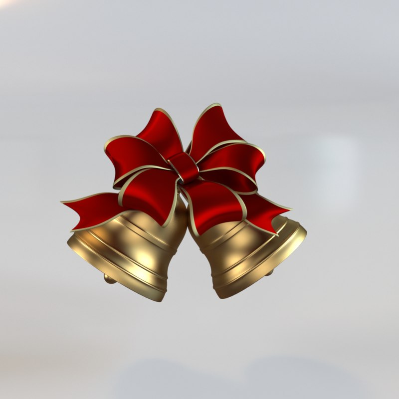 3d christmas bells model