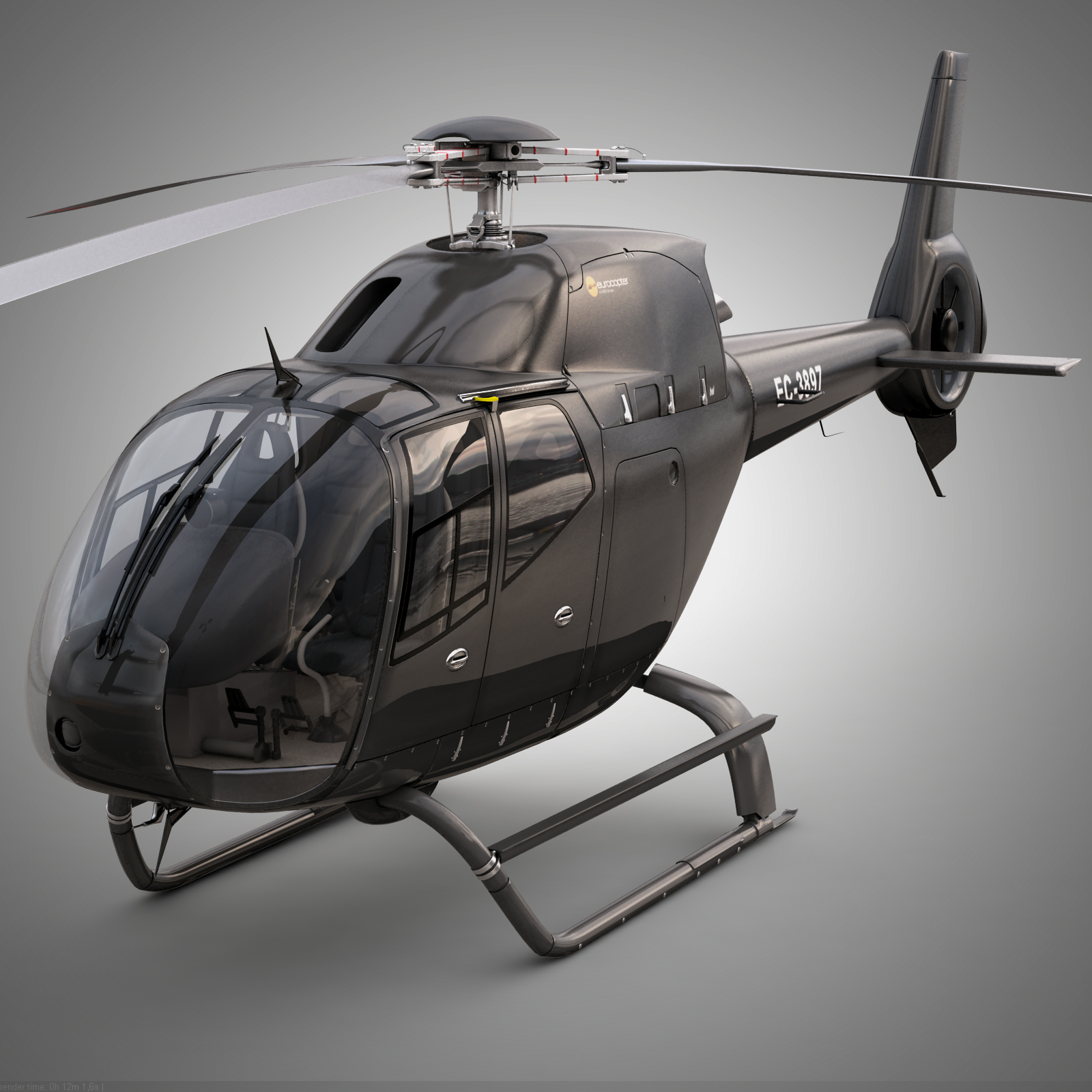 eurocopter ec 120 black 3d max