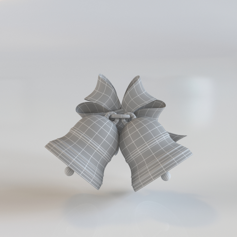 3d christmas bells model