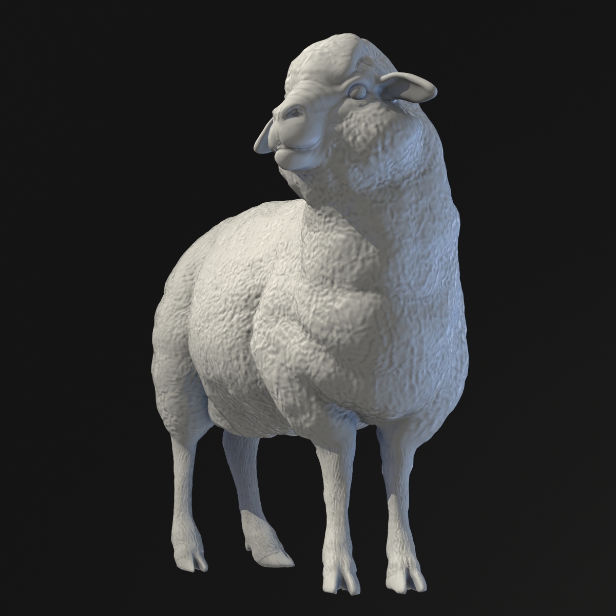sculpture sheep 3d model