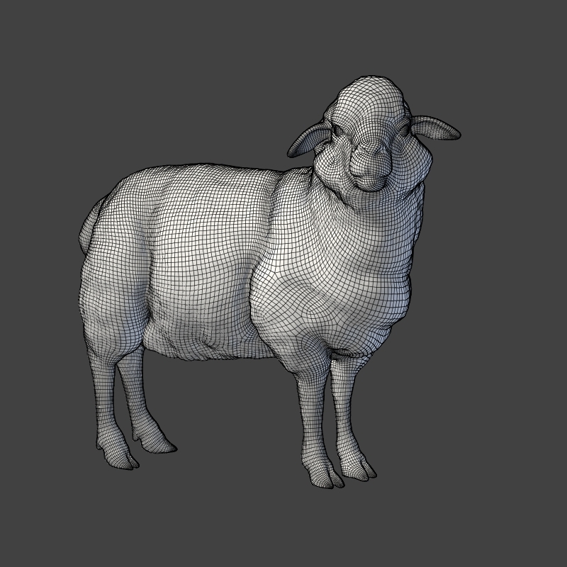 sculpture sheep 3d model