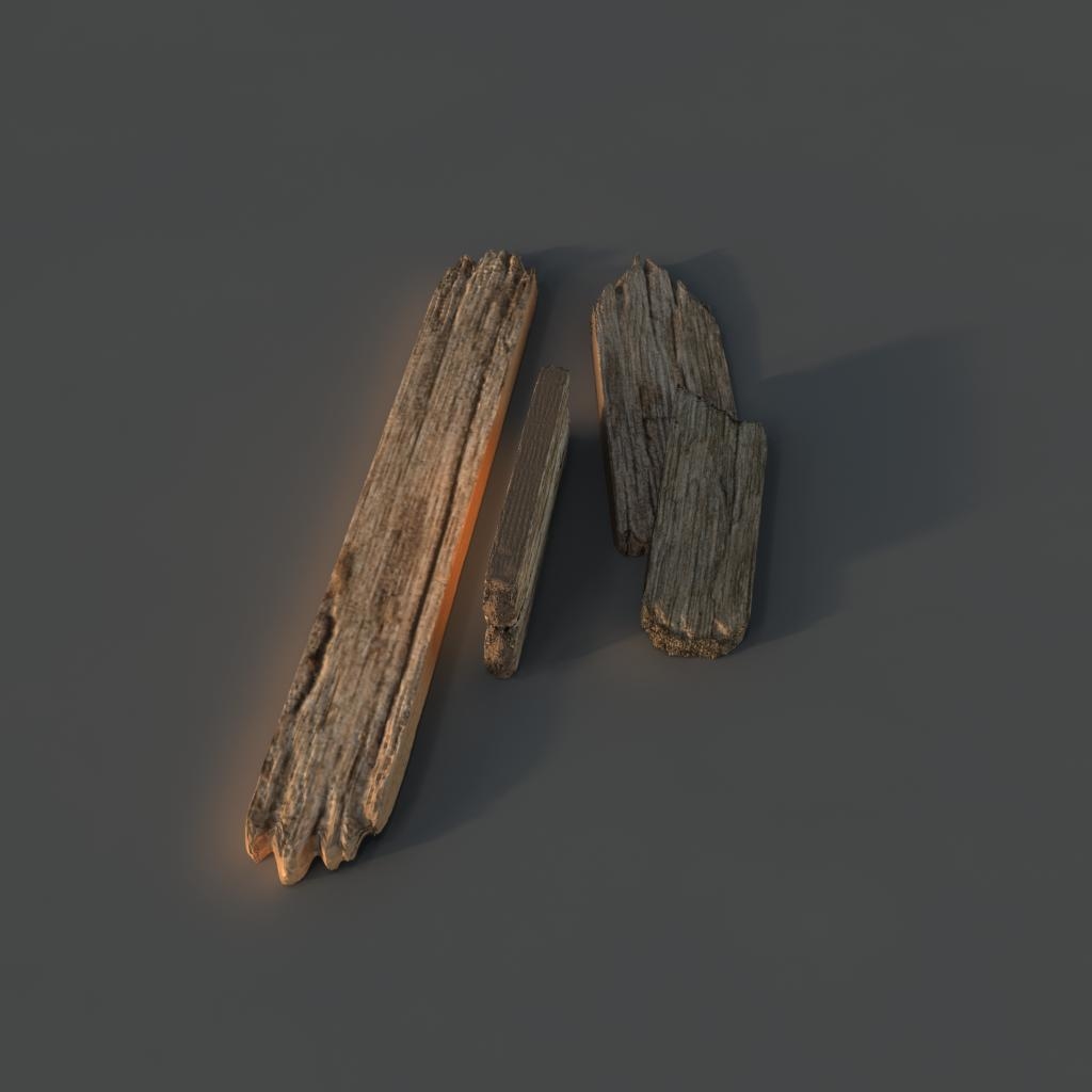 old wood planks 3d model