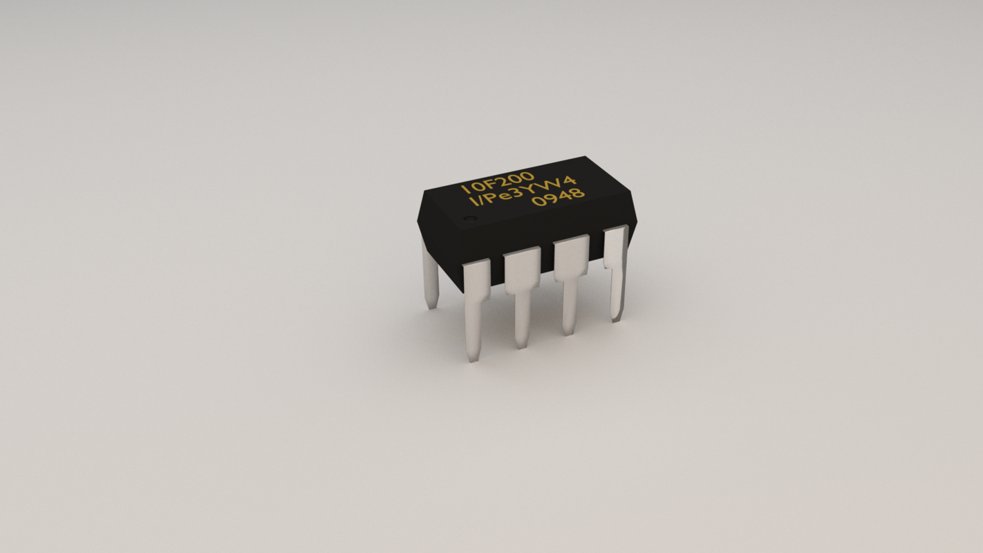 modelo 3d Chip electrónico (PIC10F200) gratis - TurboSquid 869891