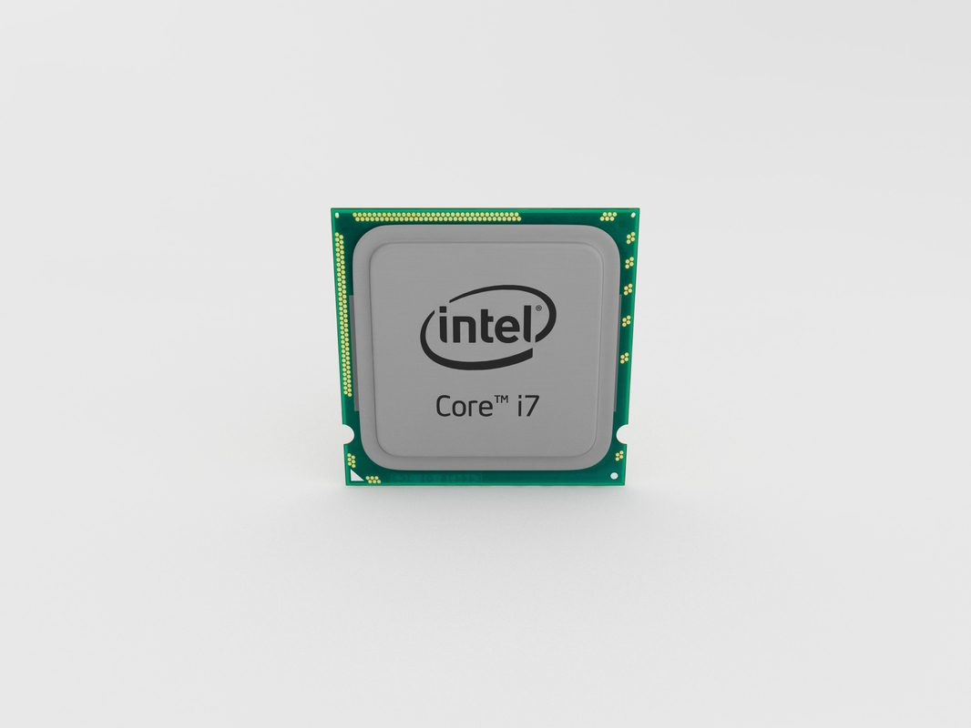 3d model of intel processors