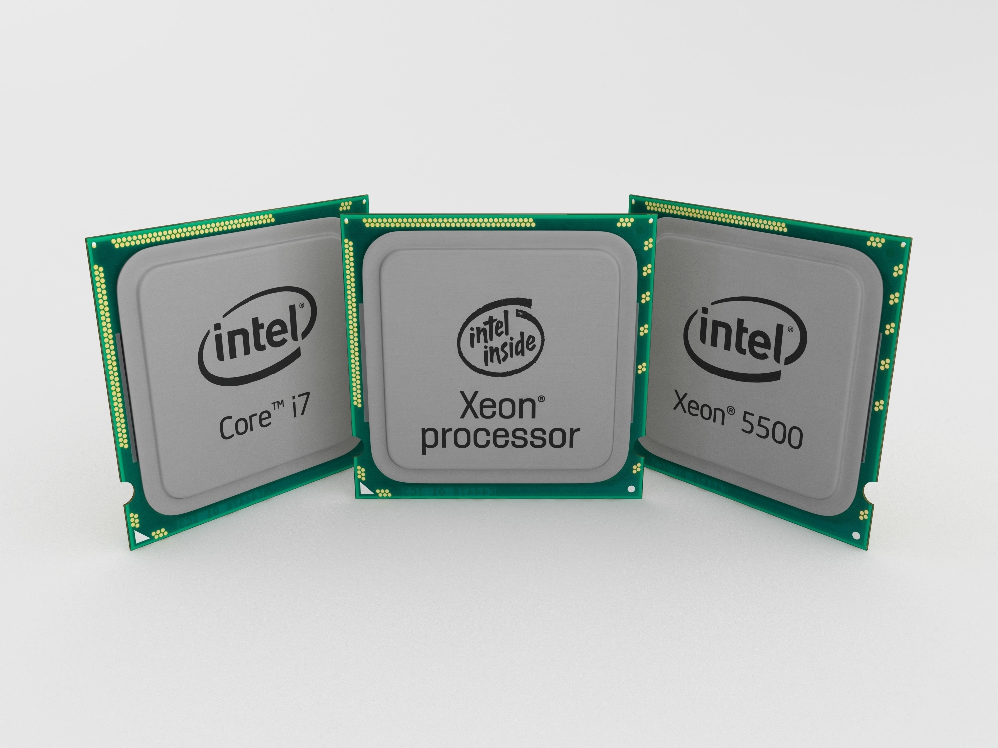 3d model of intel processors