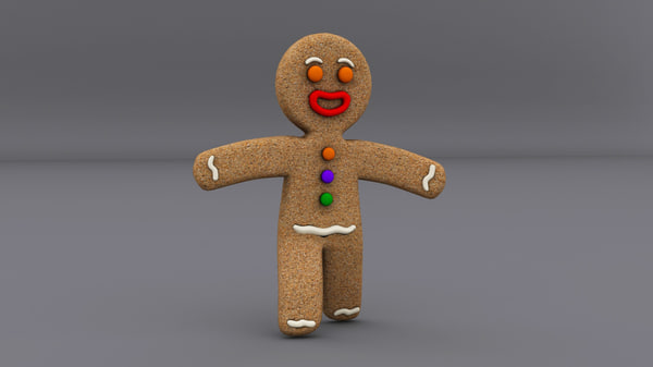 3d gingerbread man model