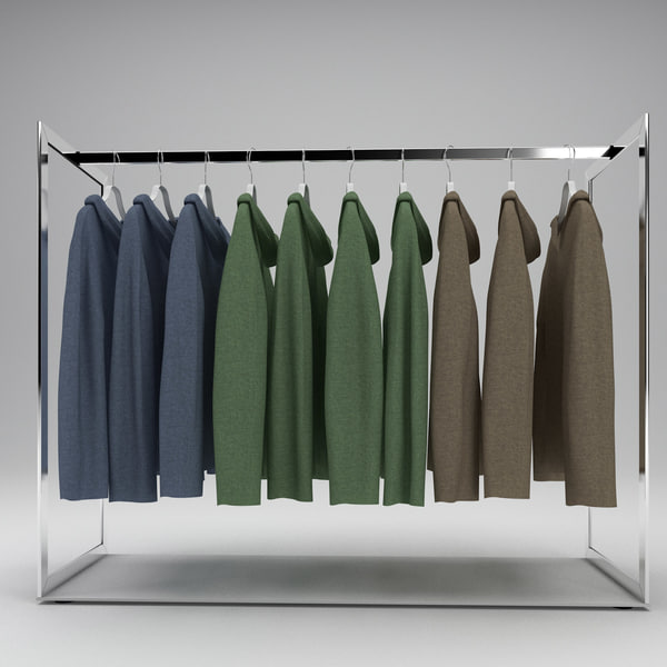 tie rack display 3d 3ds