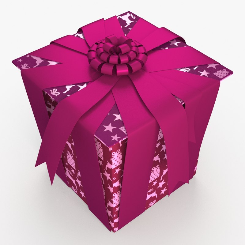 3d model christmas gift present box