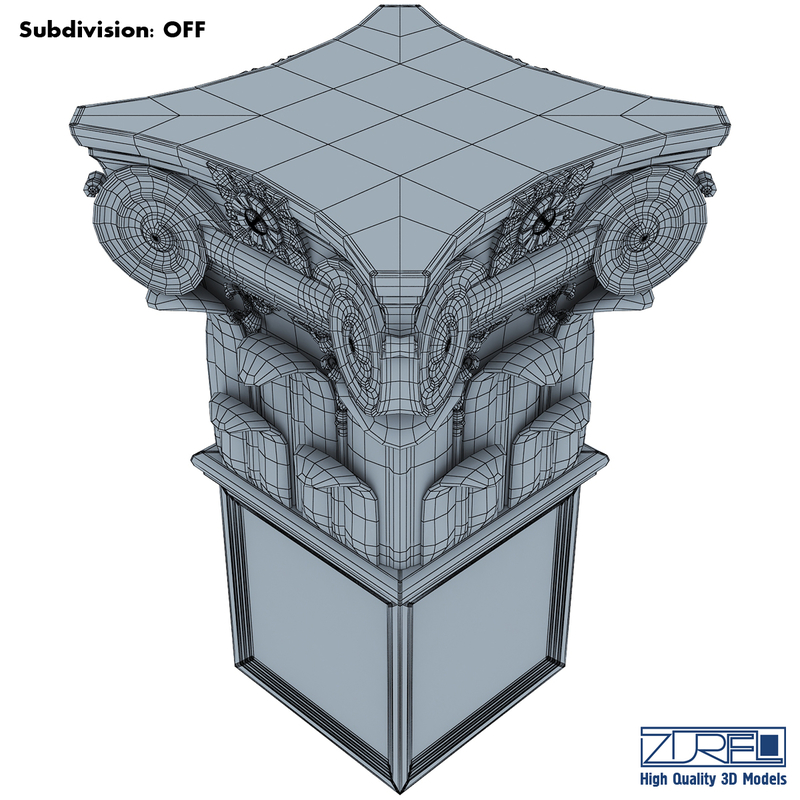 3d model of column capital