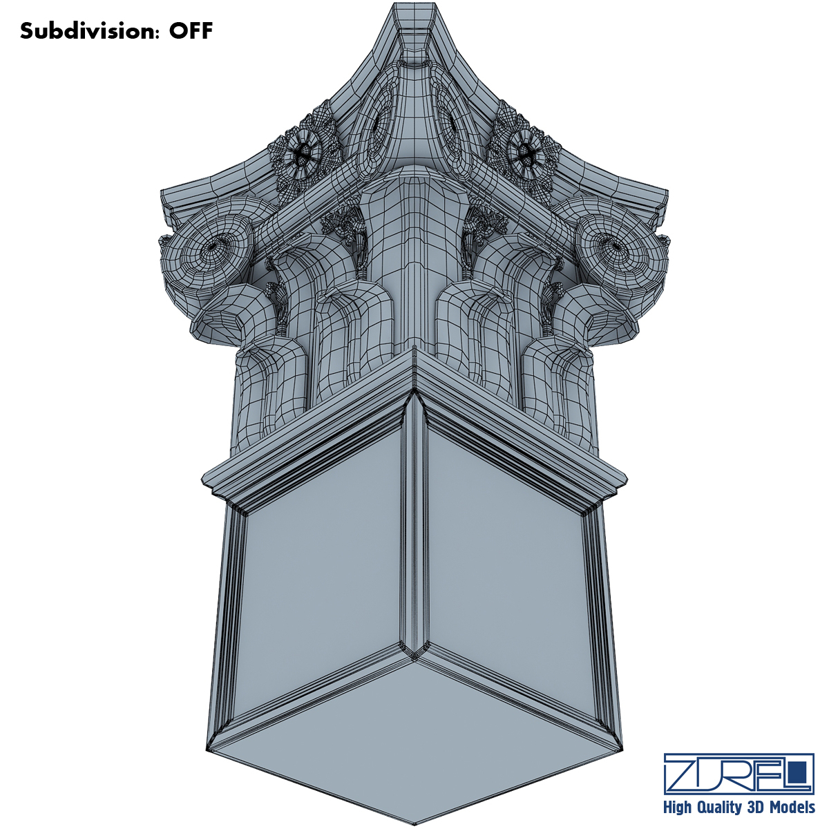 3d model of column capital