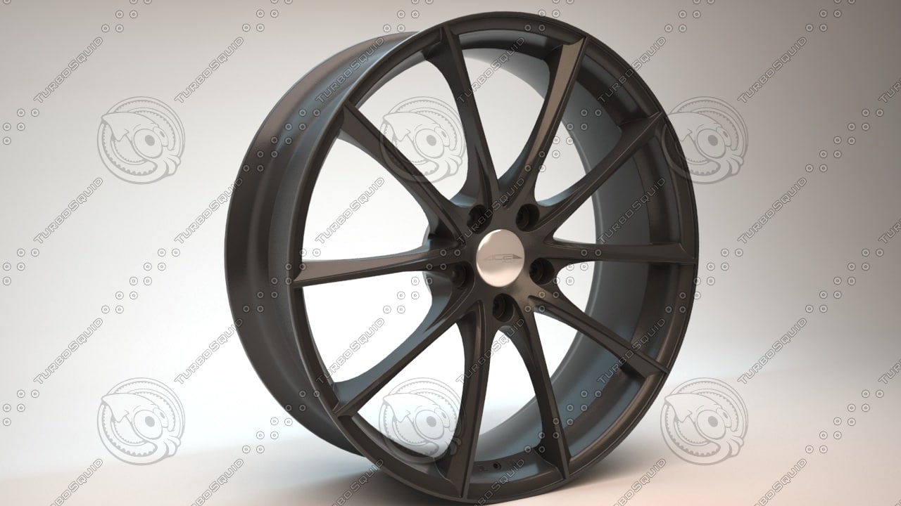 car wheel ace convex 3d model