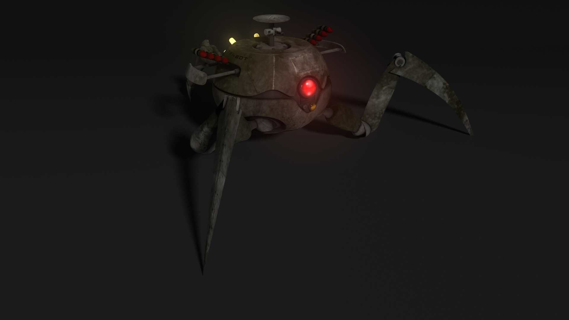 tri-bot rigging turret 3ds