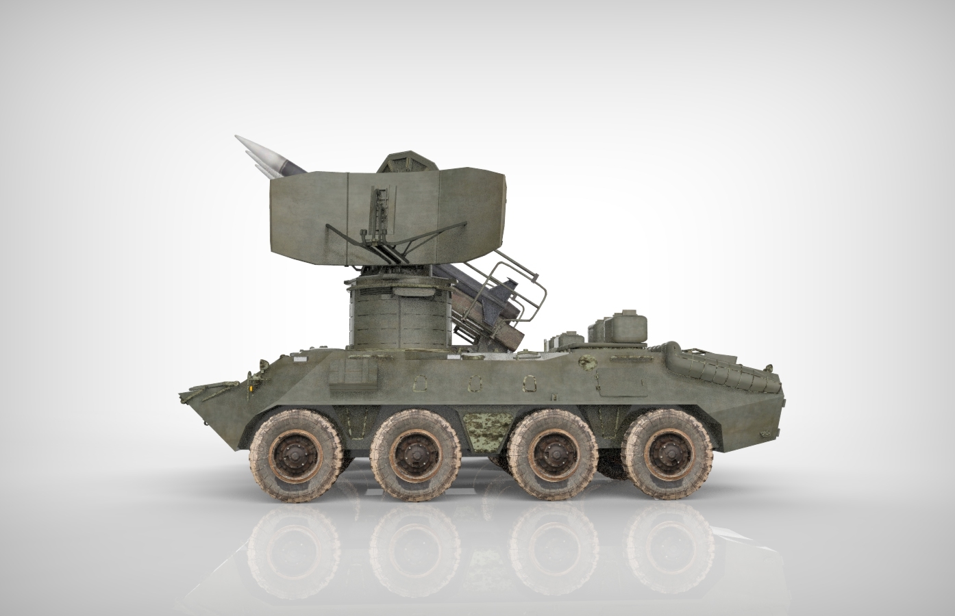 sa-6 gainful missile radars 3d model