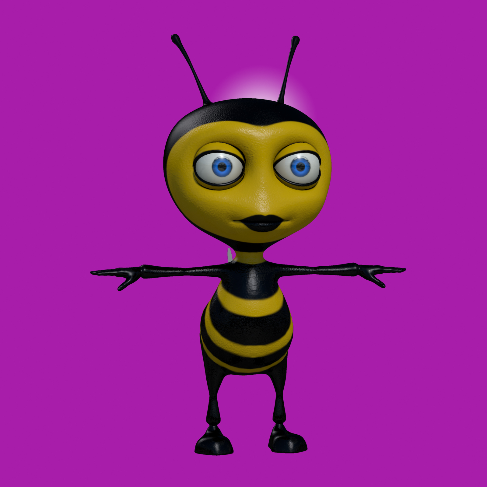 3d model of cartoon bee